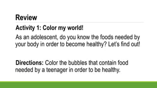 Health Grade 7 Nutritional Guidelines.pptx