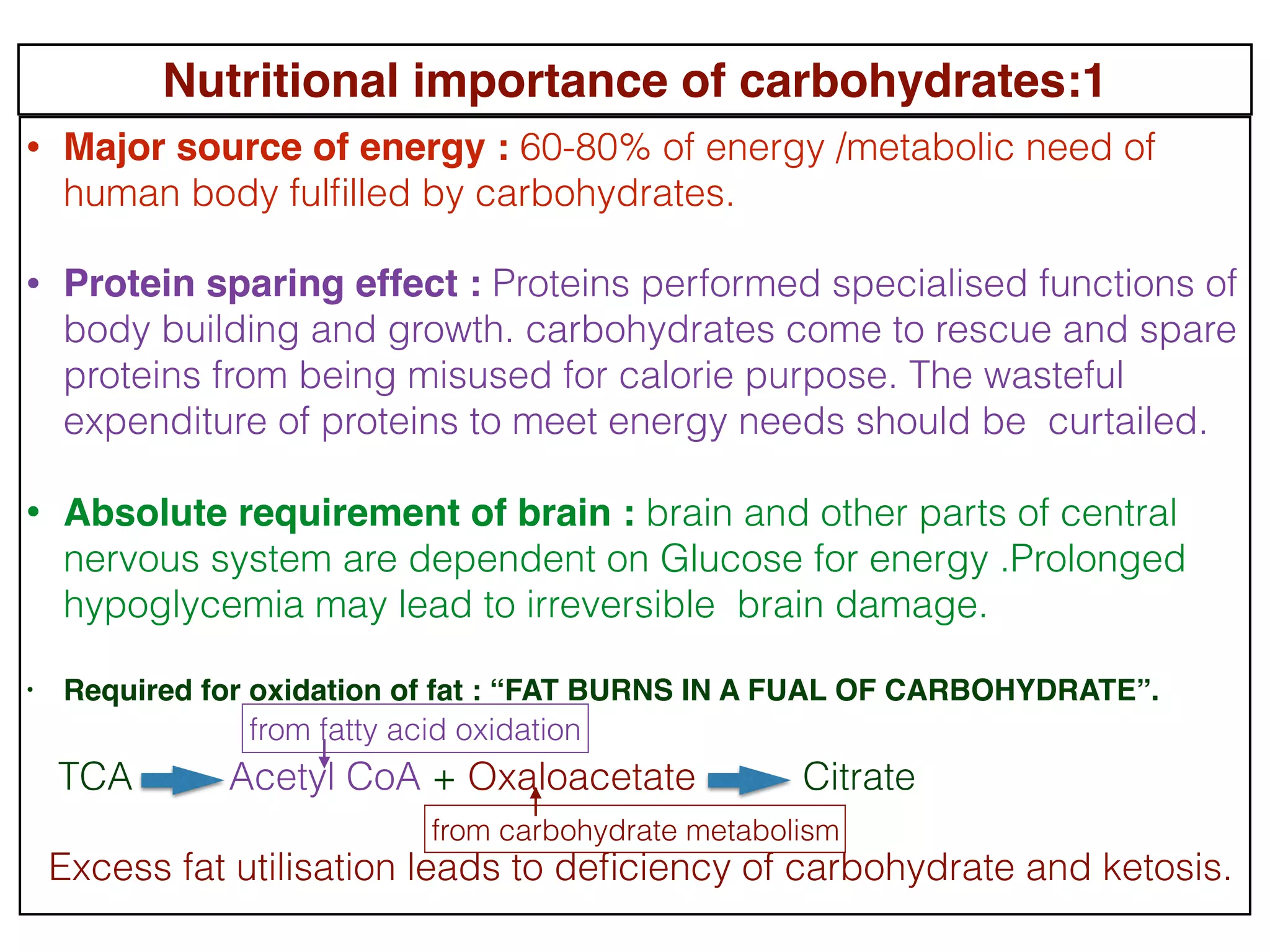Nutritional importance of carbohydrates | PDF