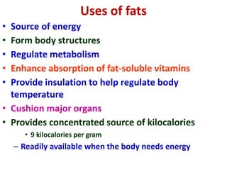 Nutritional importance of fats | PPTX