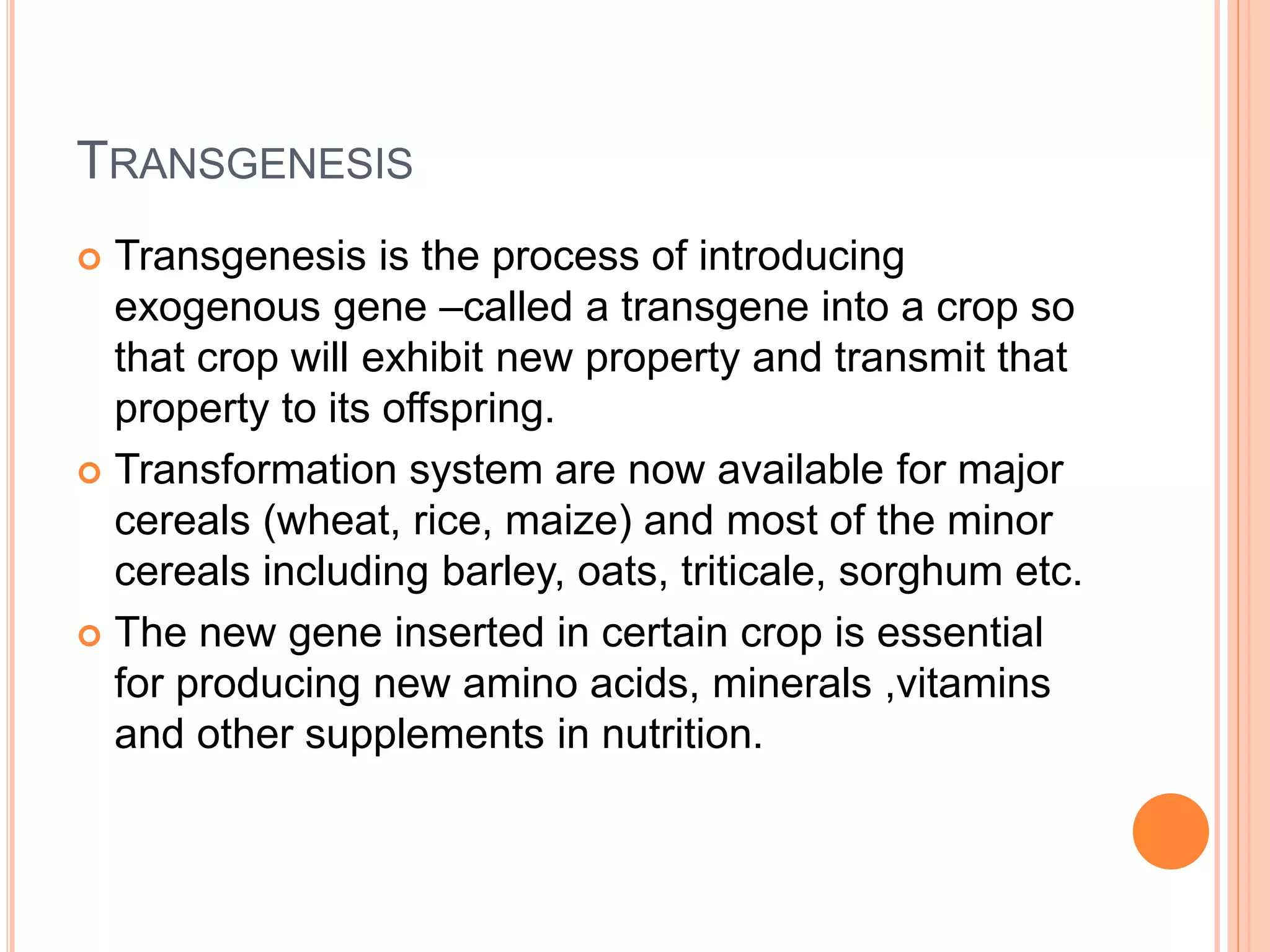 NUTRITIONAL IMPROVEMENT IN CEREAL CROPS | PPTX
