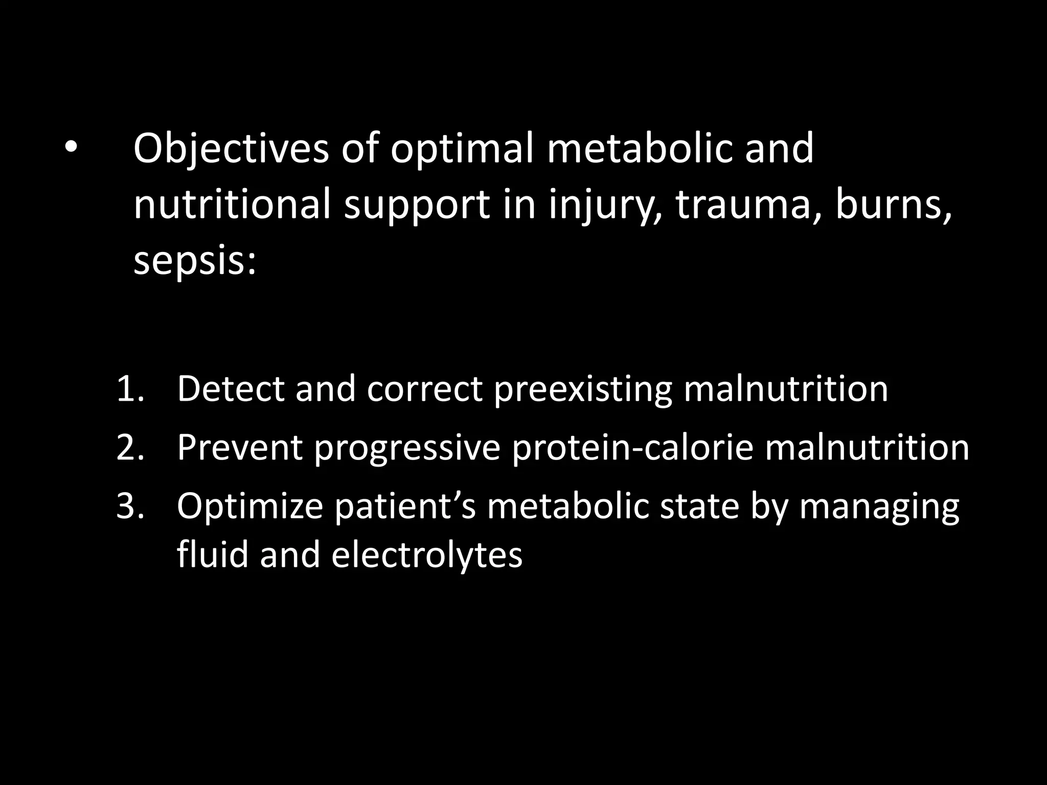 Nutritional issues in sepsis, trauma & burn patients | PPTX
