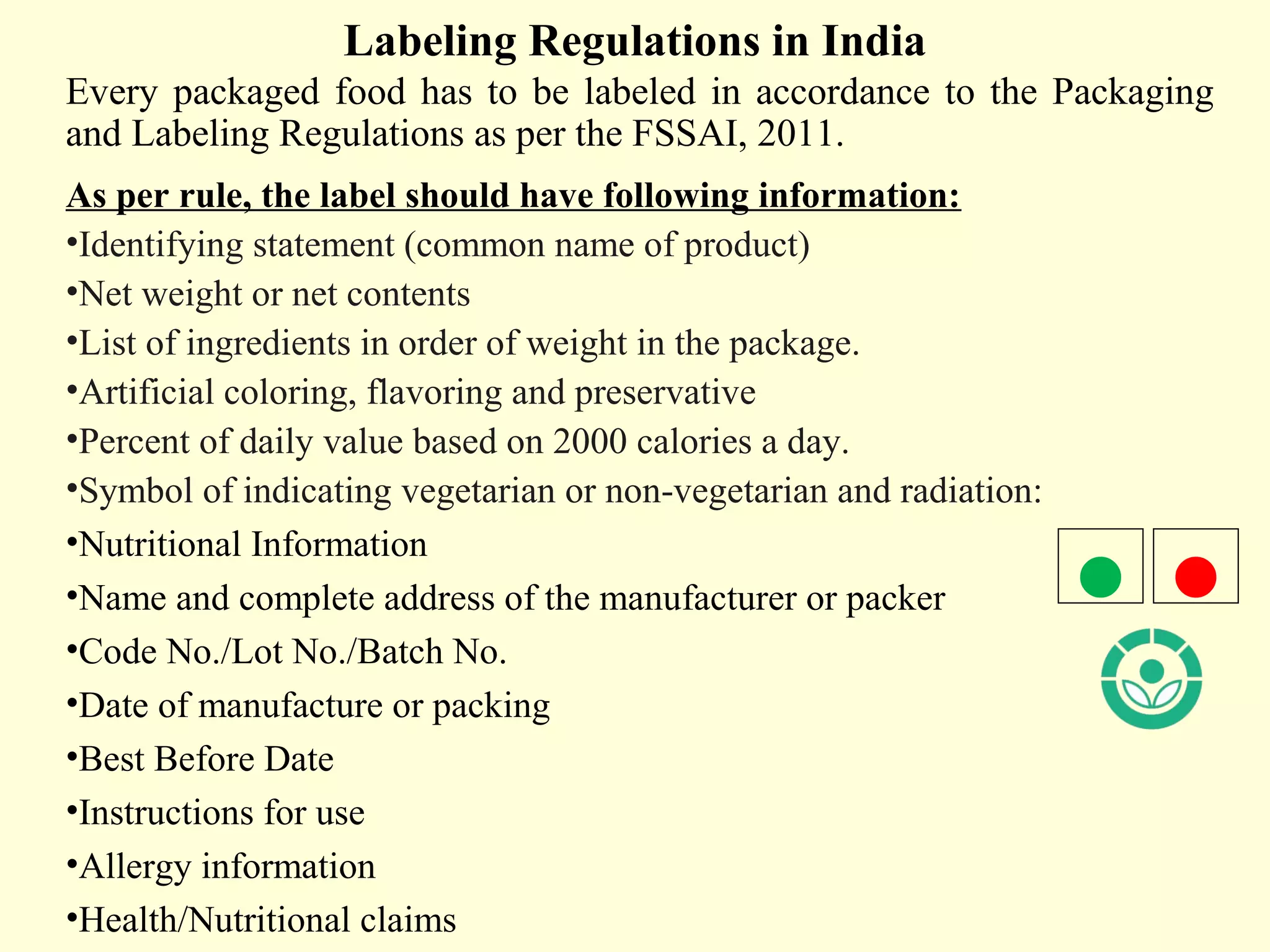 Nutritional labeling of food products | PPT