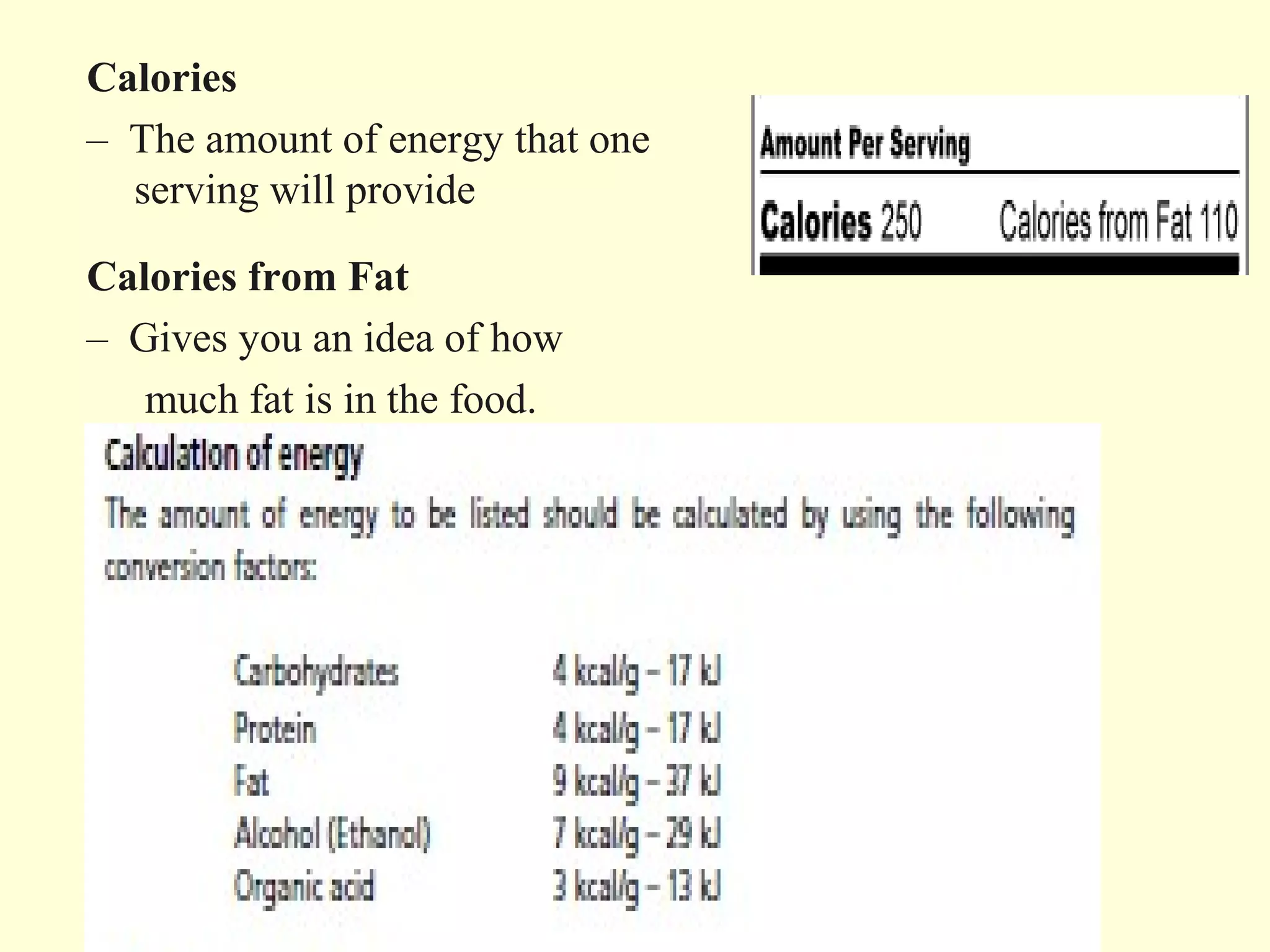 Nutritional labeling of food products | PPT