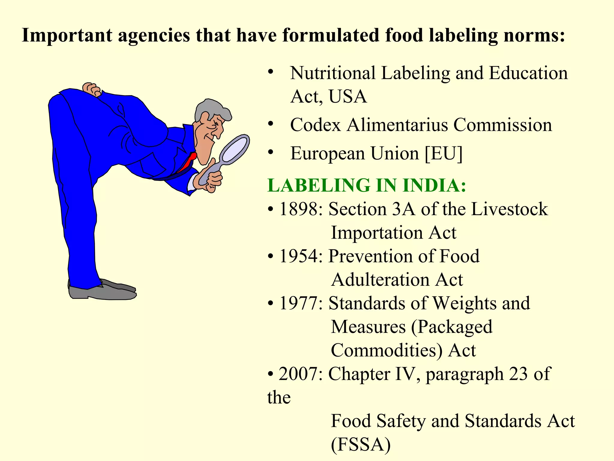Nutritional labeling of food products | PPT