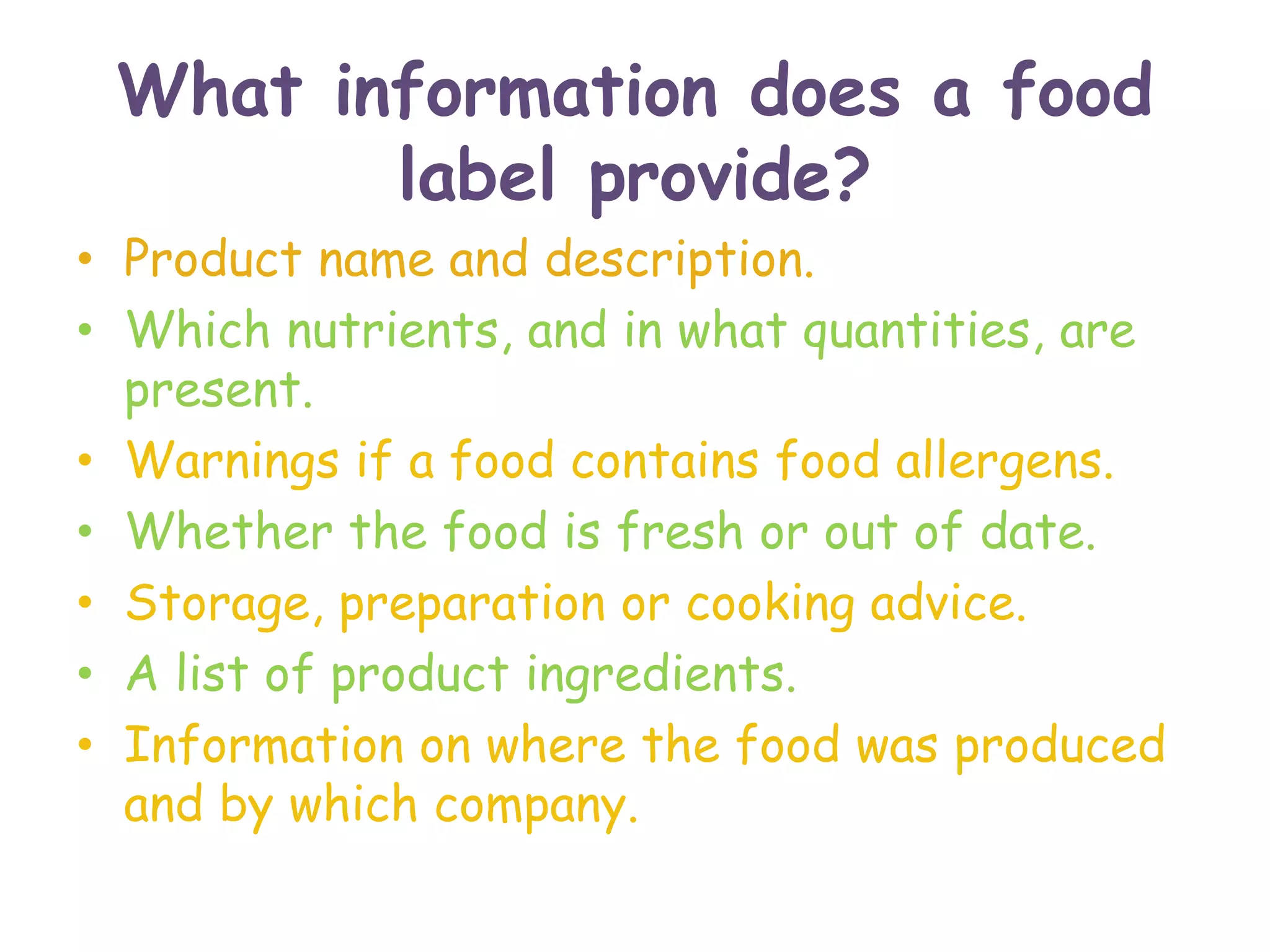 Nutritional Labelling | PPTX