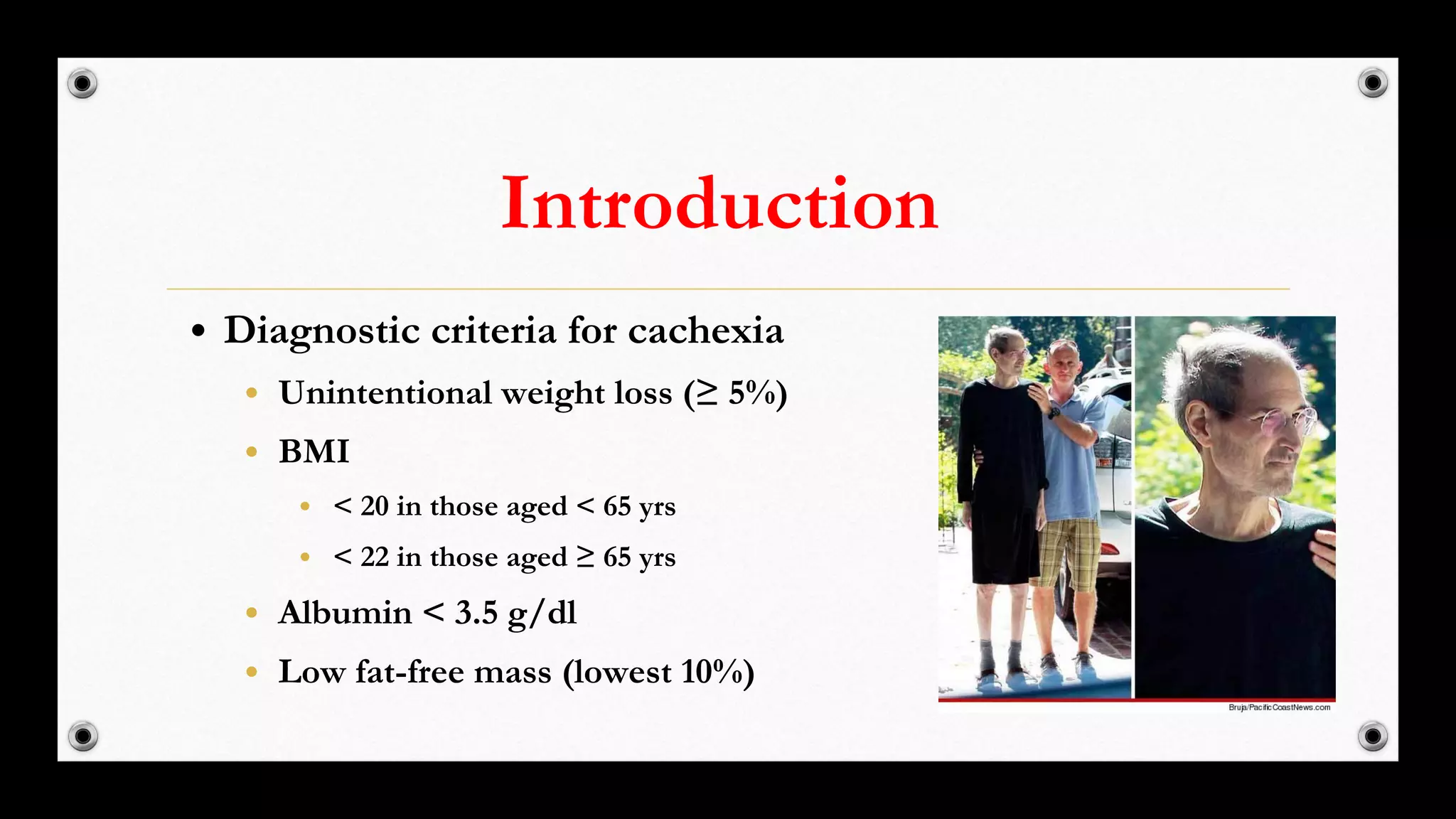 Nutritional managment of cachexia | PPT