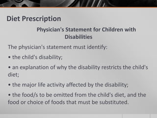 Nutritional needs dietary needs | PPT