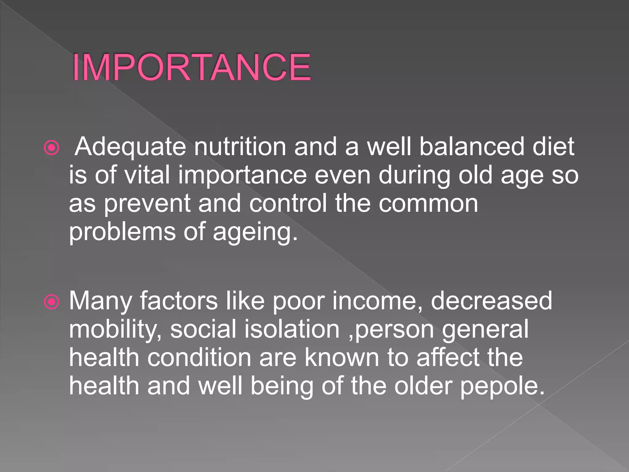 Nutritional needs for special groups | PPTX