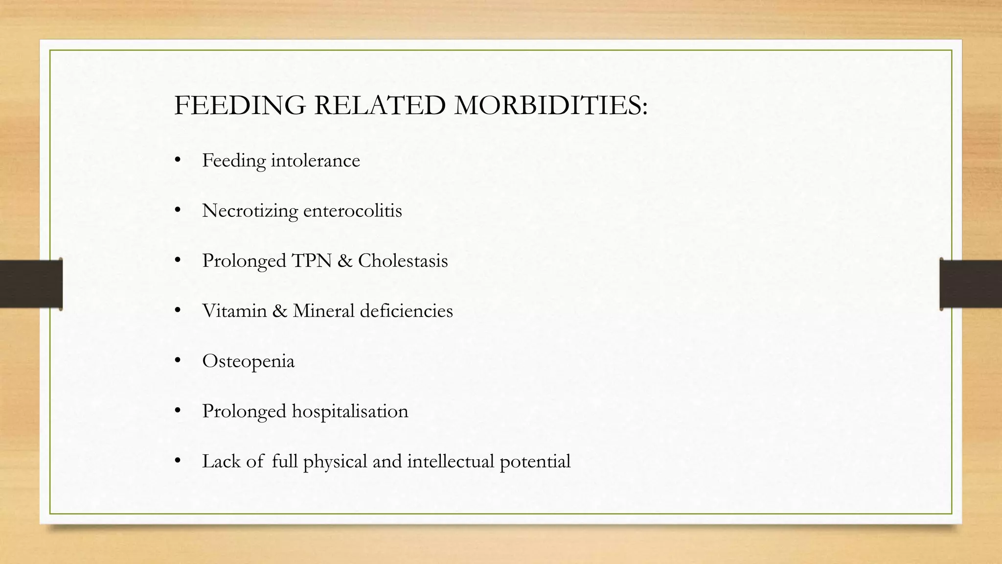 Nutritional planning for growth & development of preterm neonates | PPTX