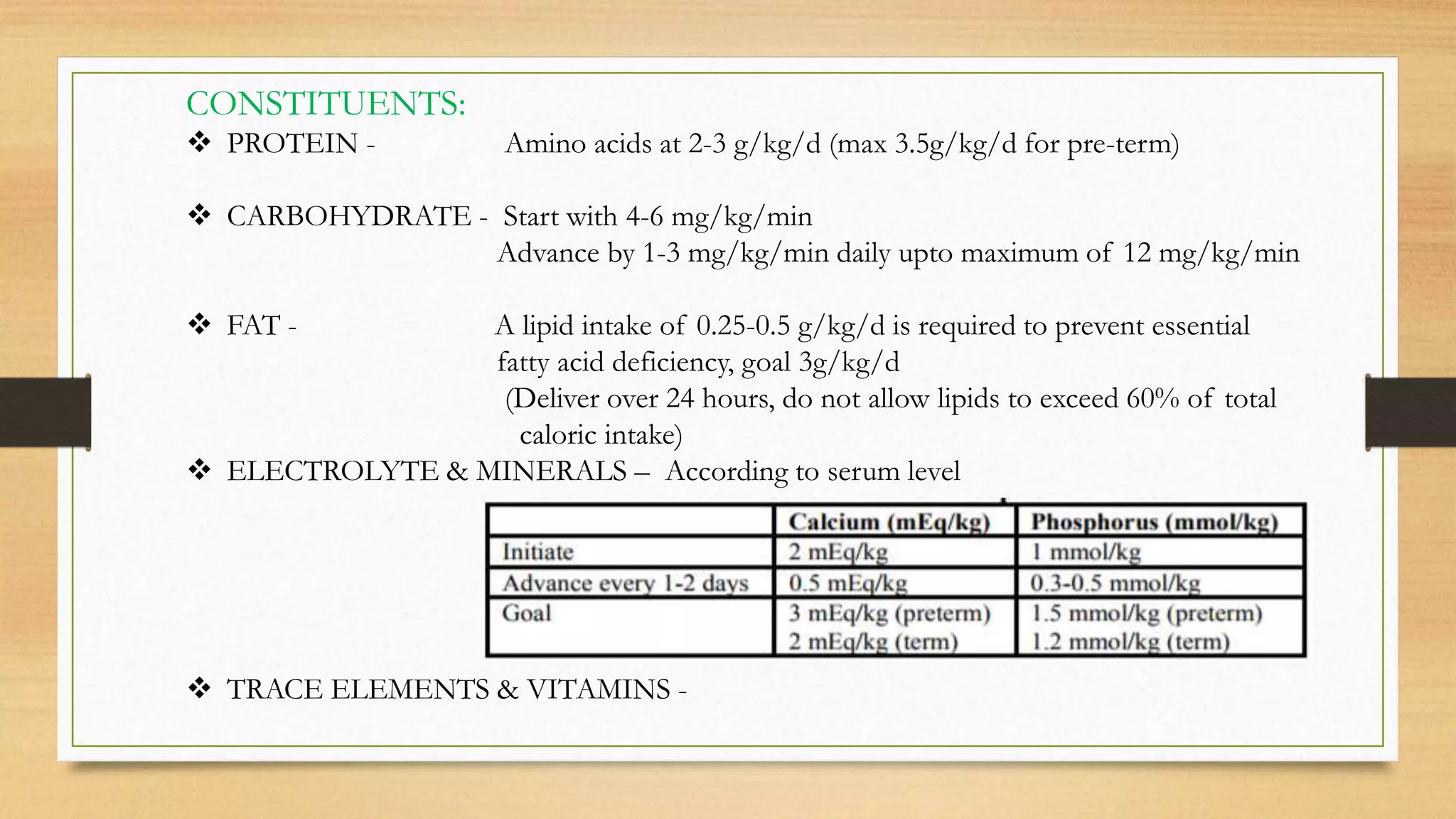 Nutritional planning for growth & development of preterm neonates | PPTX