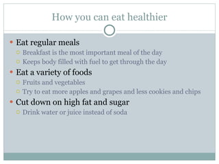Introduction to Nutrition and Diet | PPT