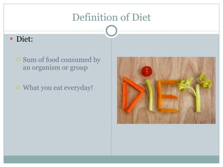 Introduction to Nutrition and Diet | PPT