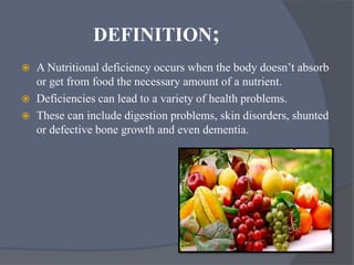 Nutritional problems | PPTX