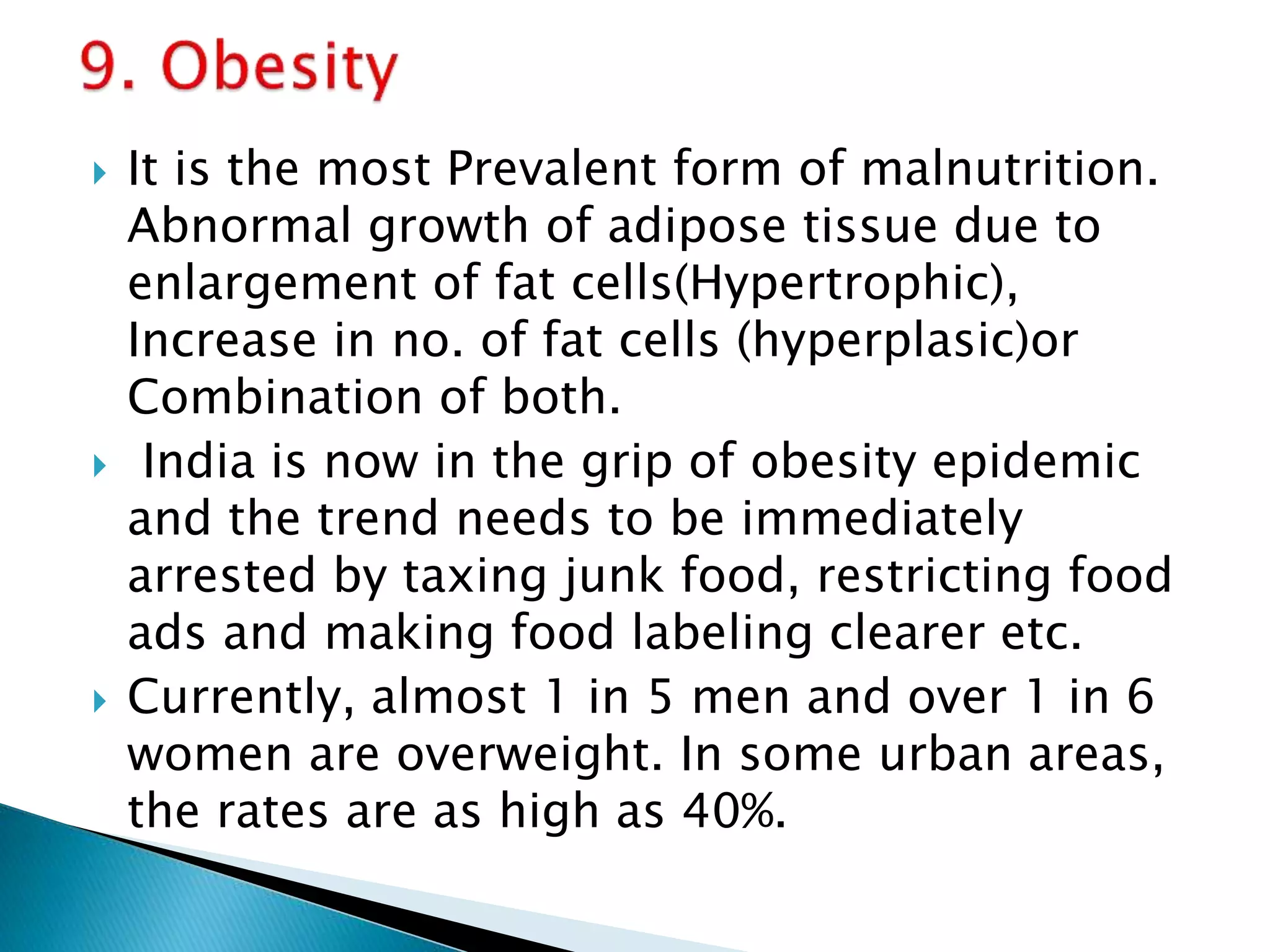 Nutritional problems and National Nutritional progams in India | PPTX