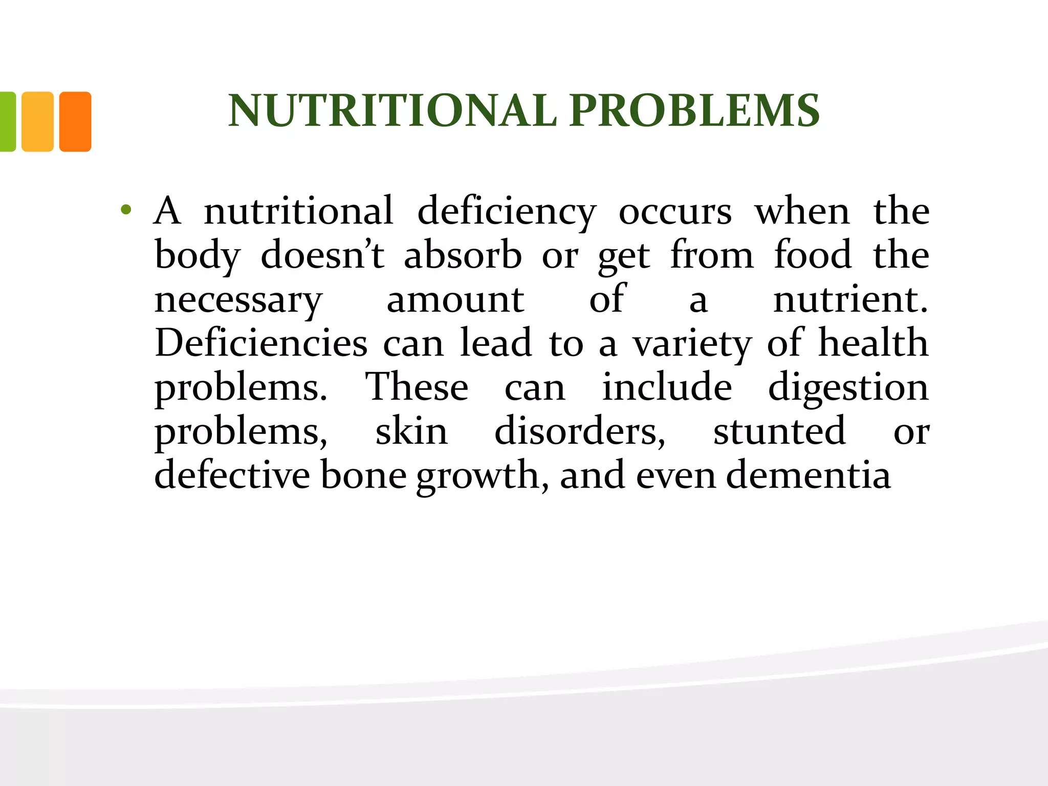 Nutritional problems ppt | PPTX