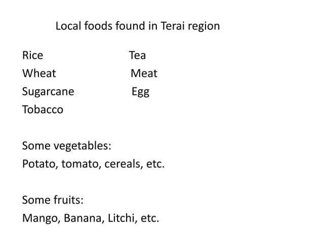Nutritional profile of locally avaiable foods by abinash gautam | PPT