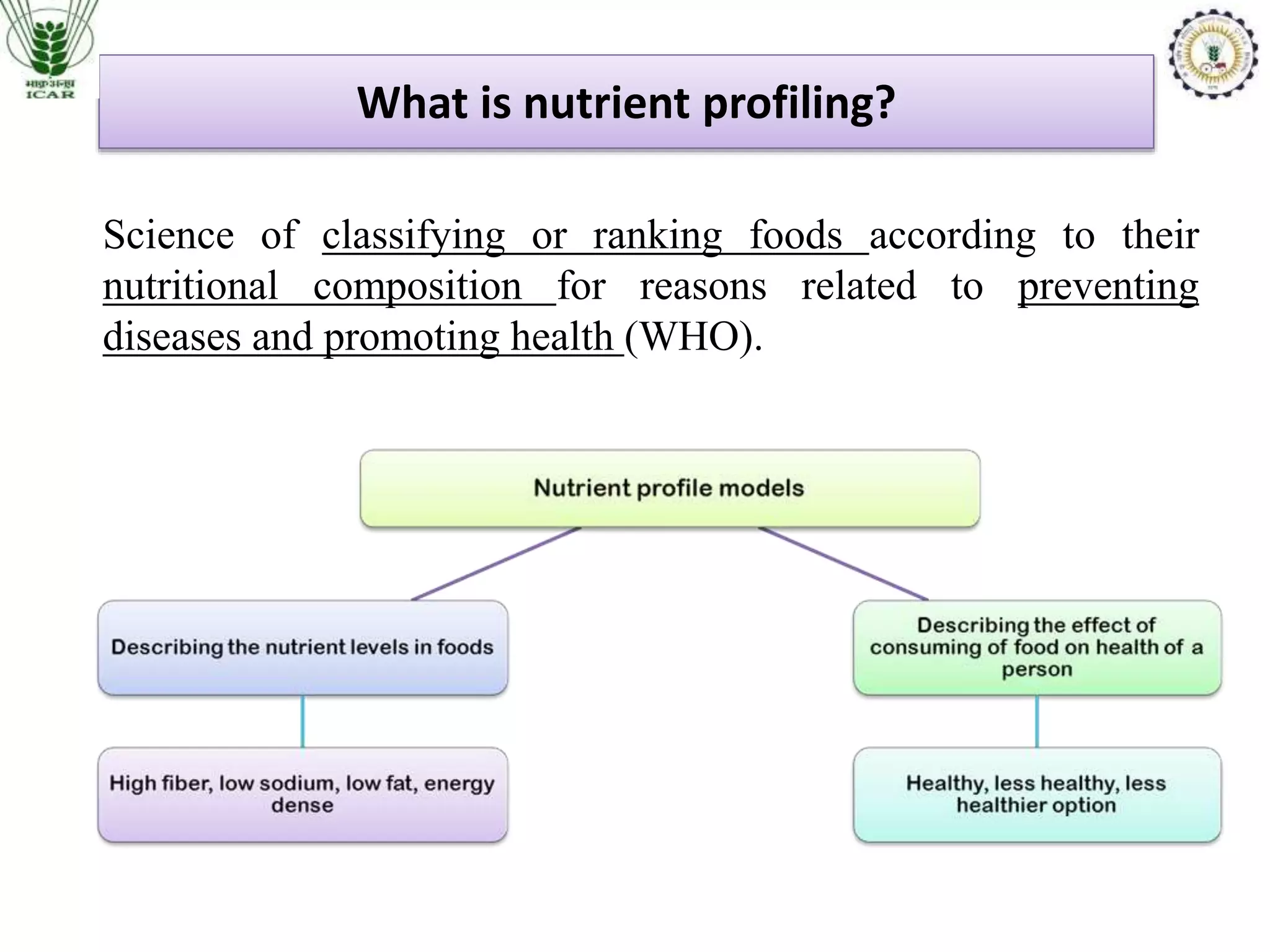 Nutritional profiling and chemical analysis of food | PPTX