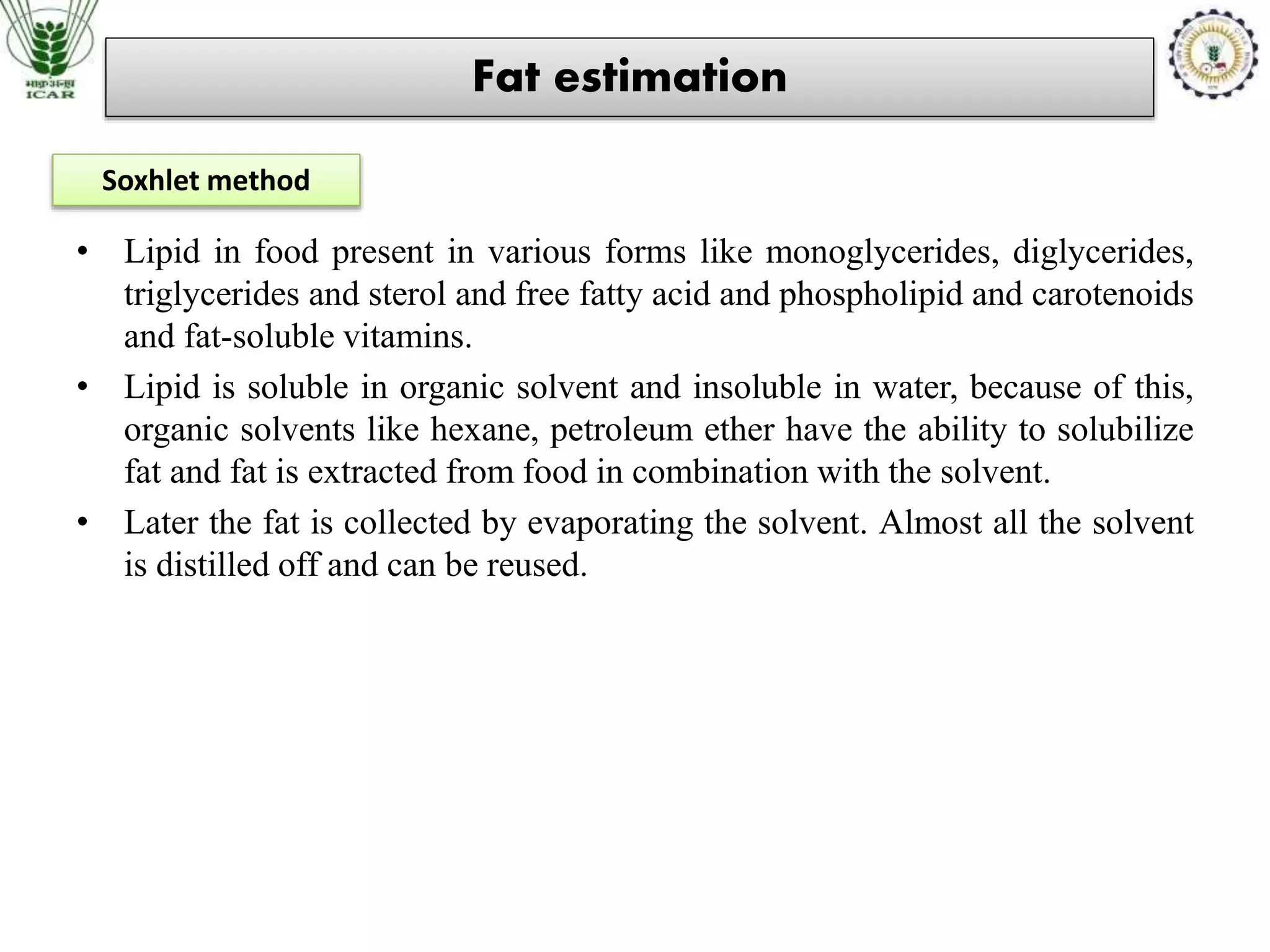 Nutritional profiling and chemical analysis of food | PPTX