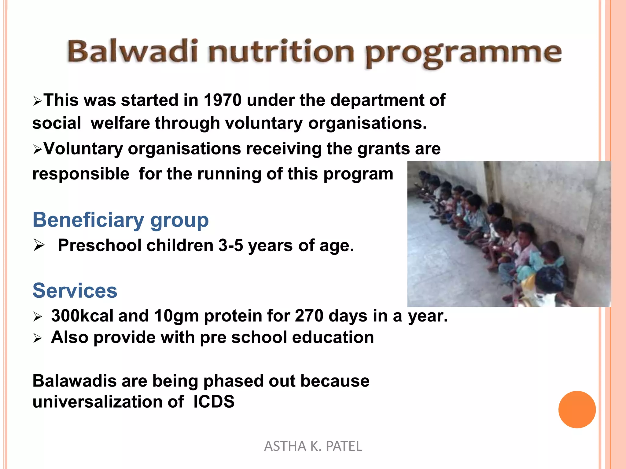 Nutritional Programme in India | PPTX