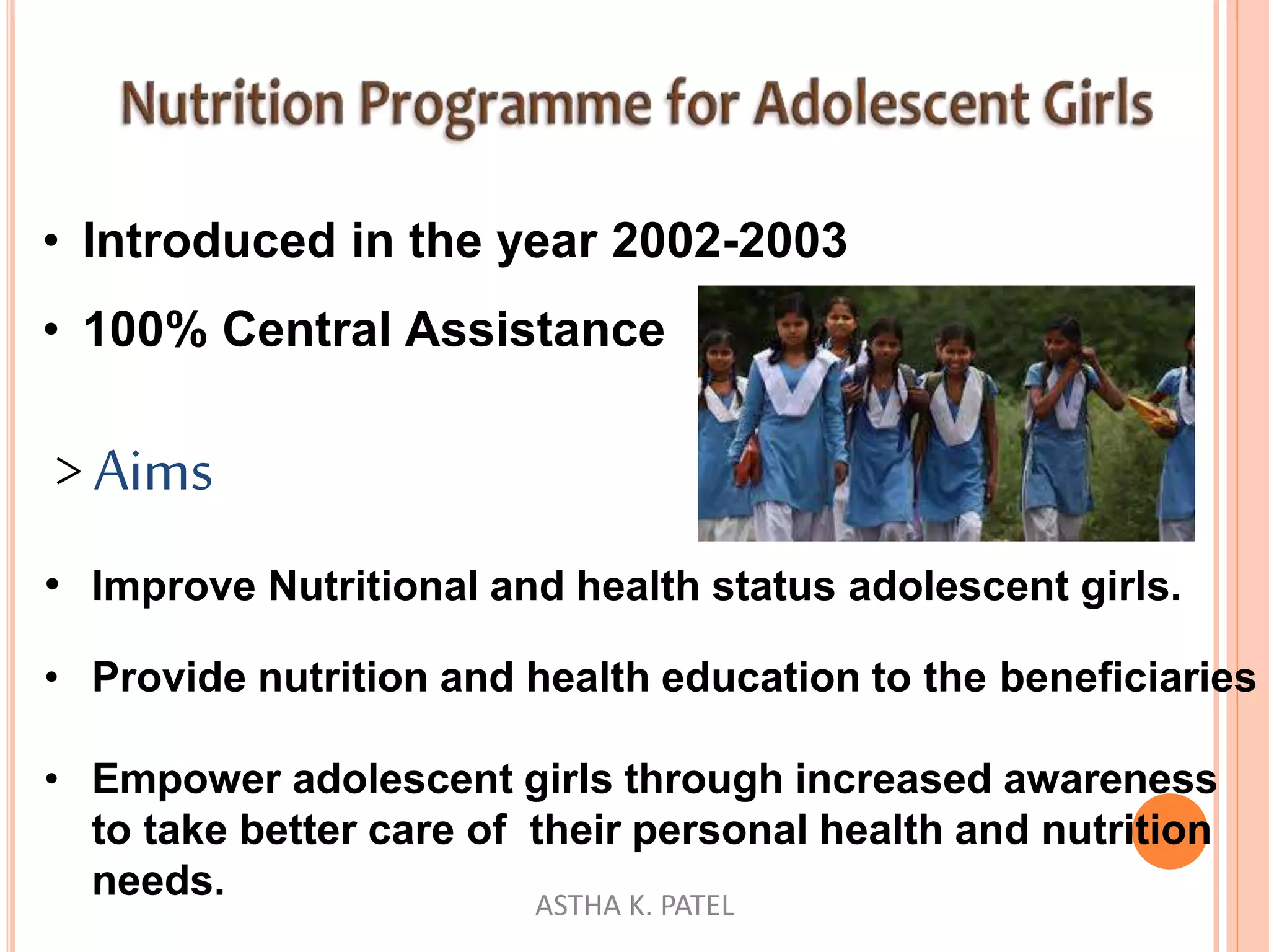 Nutritional Programme in India | PPTX