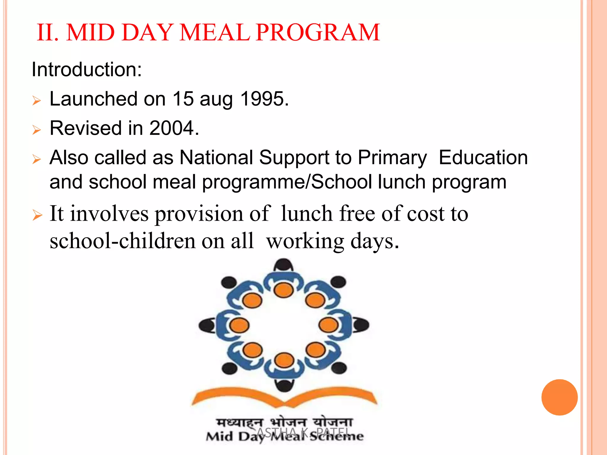 Nutritional Programme in India | PPTX