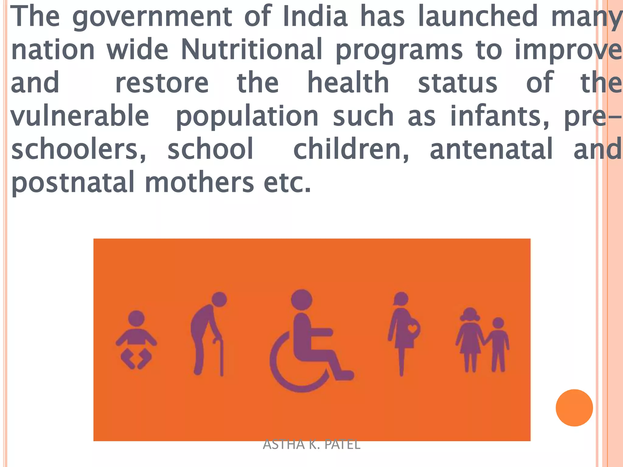 Nutritional Programme in India | PPTX