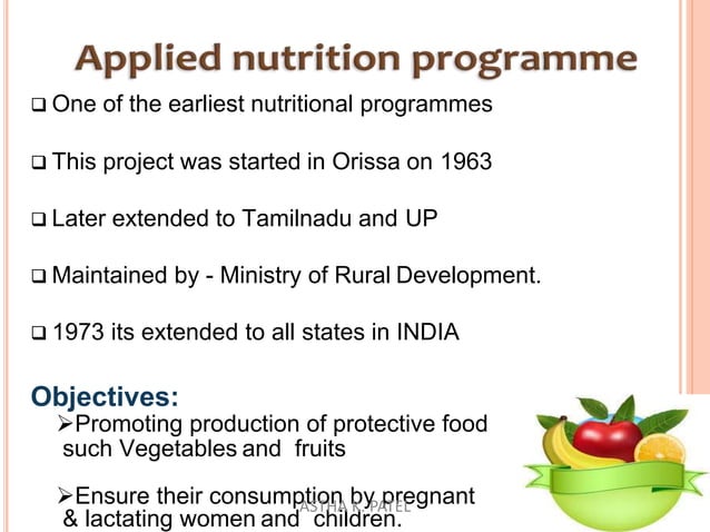 Nutritional Programme in India | PPTX