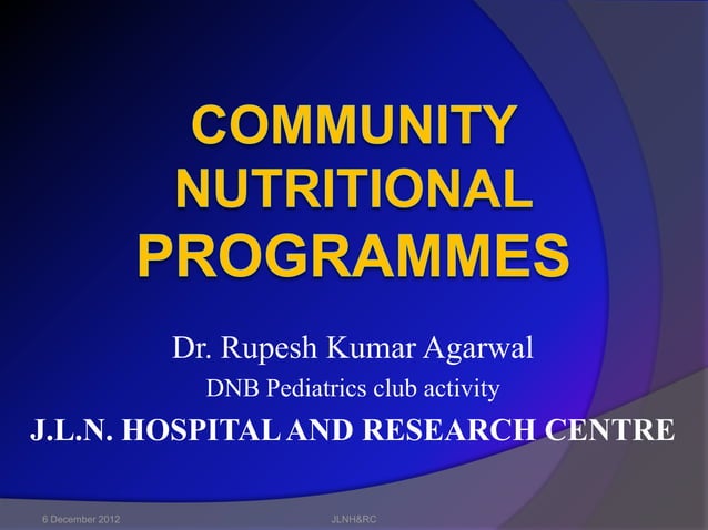 Community Nutritional Programmes | PPSX