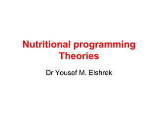 Nutritional programming... | PPT
