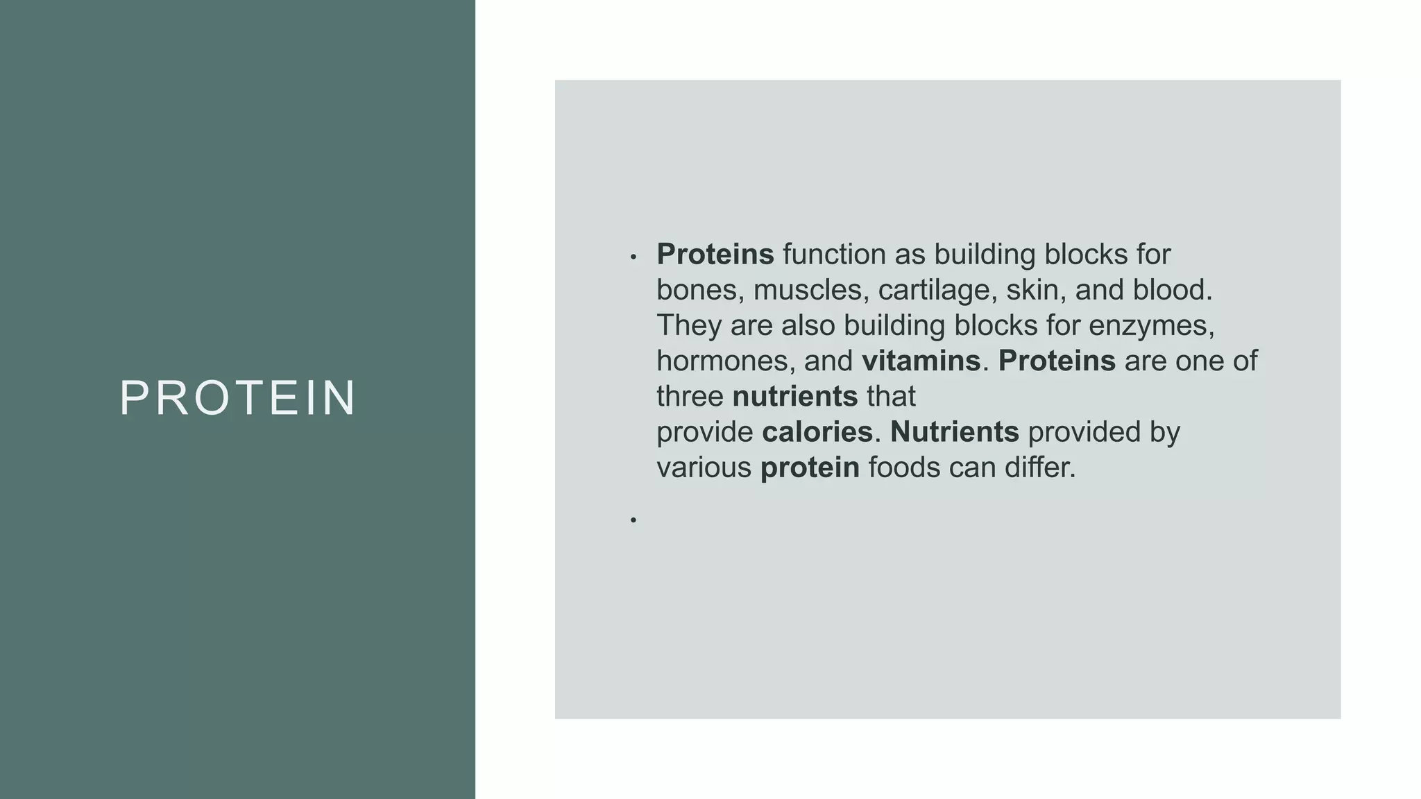 Nutritional properties of proteins by KG | PPTX