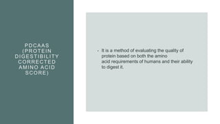 Nutritional properties of proteins by KG | PPTX