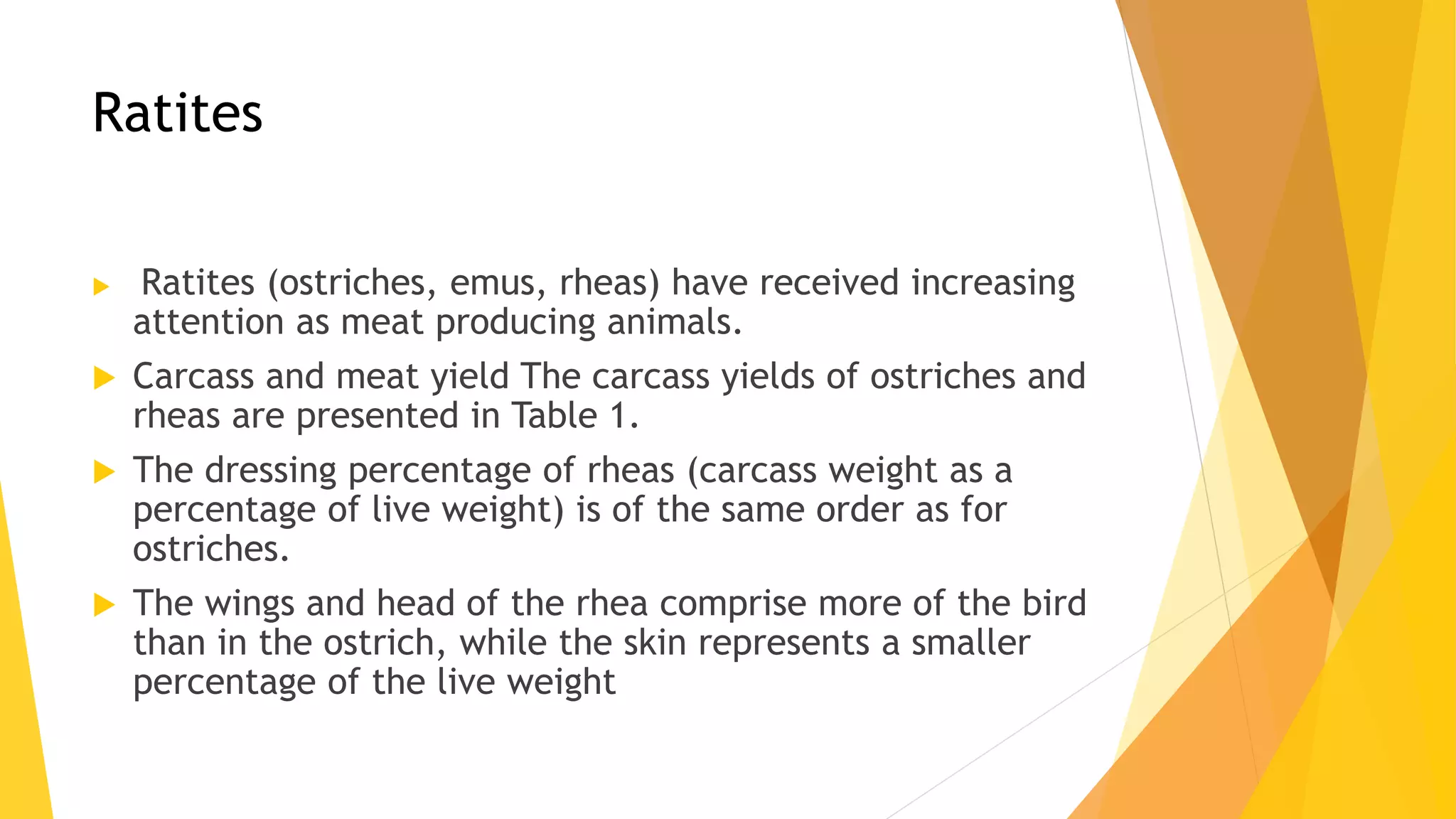 Nutritional qualities of various poultry meat | PPTX