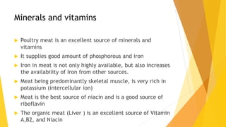 Nutritional qualities of various poultry meat | PPTX