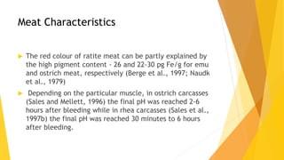Nutritional qualities of various poultry meat | PPTX
