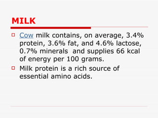 Nutritional quality of dairy products | PPT