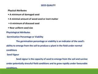 Nutritional quality of seeds | PPT