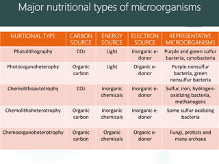 Nutritional requirement by microorganisms | PPTX | Nutrition | Healthy ...