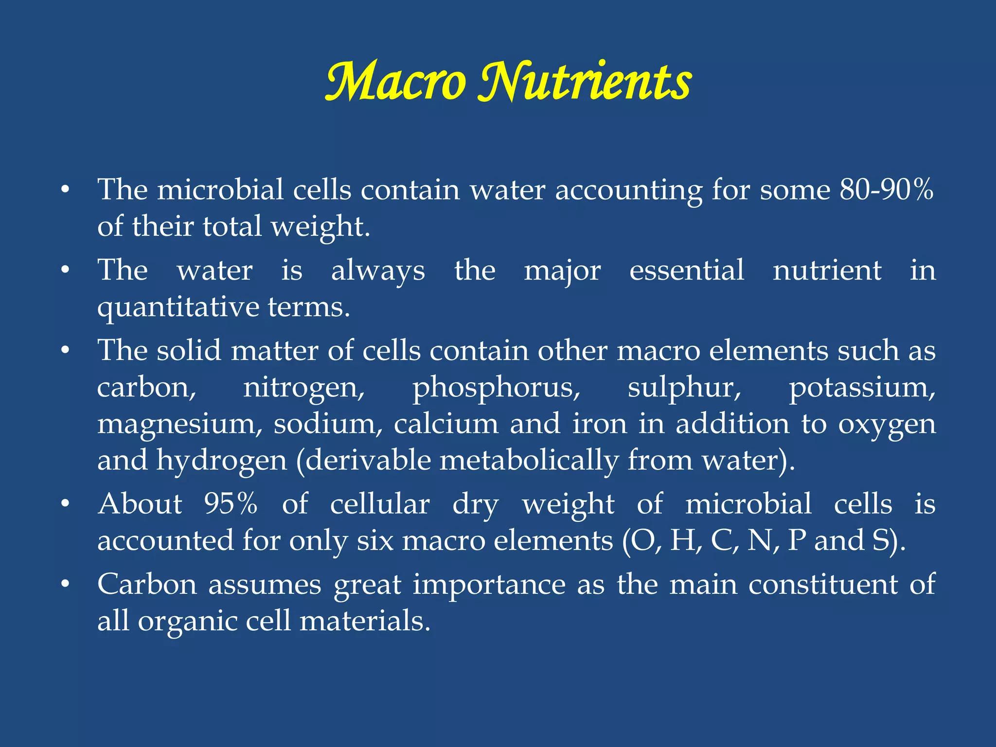 Nutritional requirement of microbes | PPTX