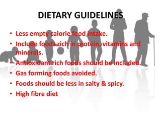 Nutritional requirements of elderly & dietary management | PPTX