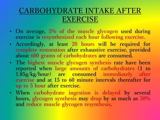 Nutritional requirements of exercise (Macronutrients) | PPTX