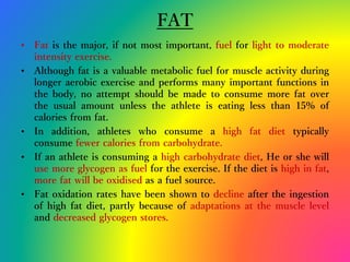 Nutritional requirements of exercise (Macronutrients) | PPTX