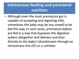 Nutritional requirements of premature INFANT | PPTX