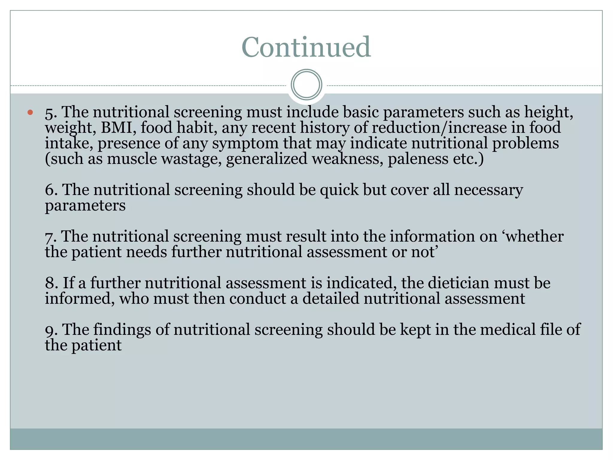 Nutritional Screening and Nutritional Assessment NABH base hospital.pptx