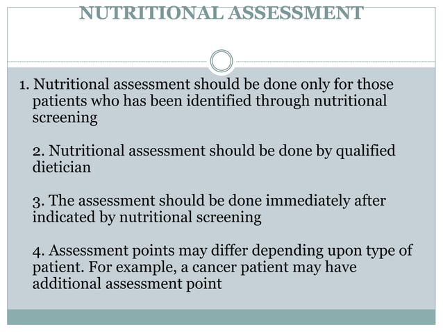 Nutritional Screening and Nutritional Assessment NABH base hospital ...