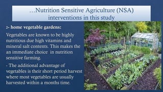 Nutritional Sensitive Farming (Agriculture) | PPT