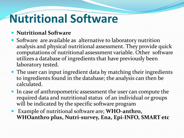 Nutritional software | PPTX | Computer Software and Applications ...