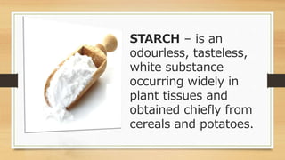 Nutritional value and components of starch | PPTX