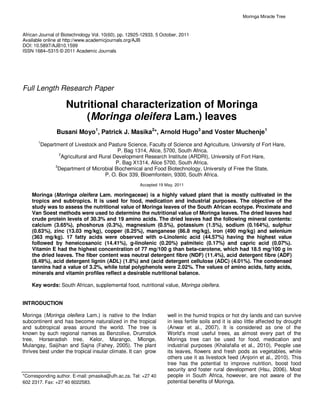 Nutritional value composition_of_moringa_leaves | PDF