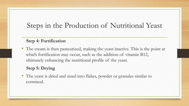 Nutritional yeast (dietary yeast) | PPTX | Nutrition | Healthy Living