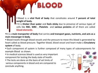 Nutrition and blood | PPTX
